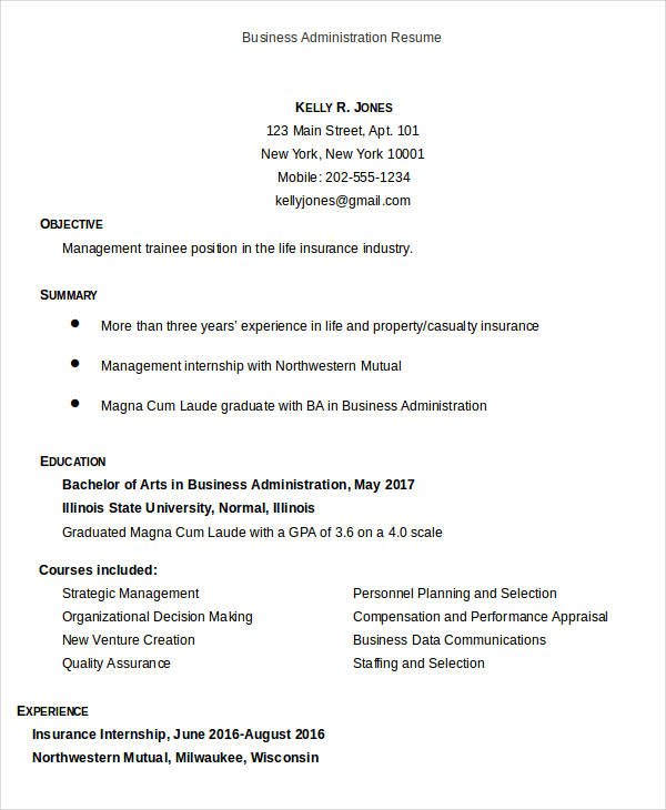 13+ Business Resume Templates in Word