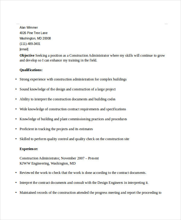 37+ Professional Administrative Resume Templates - PDF, DOC