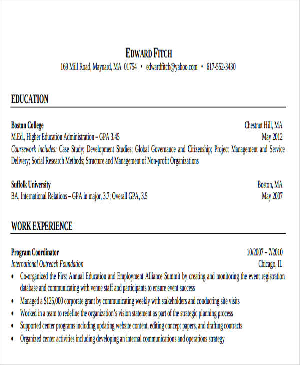 20+ Education Resume Templates in PDF