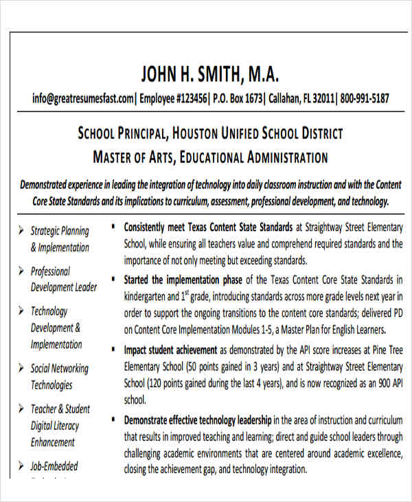 20+ Education Resume Templates in PDF