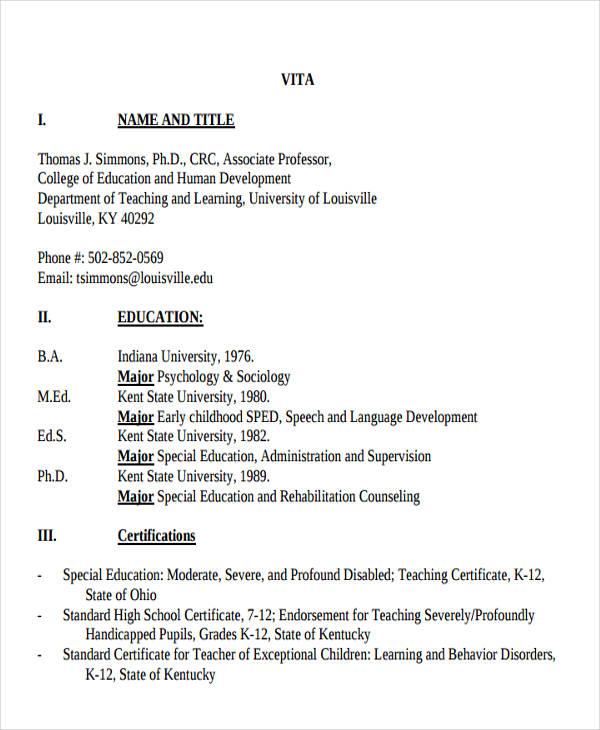 20+ Education Resume Templates in PDF