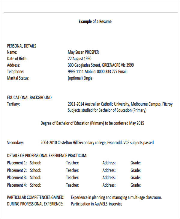 20 Education Resume Templates In PDF