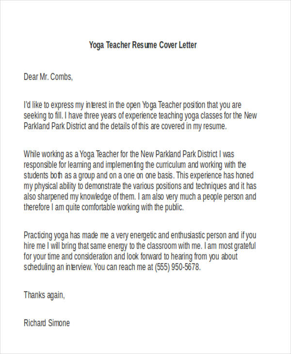 Resume Format For Teachers