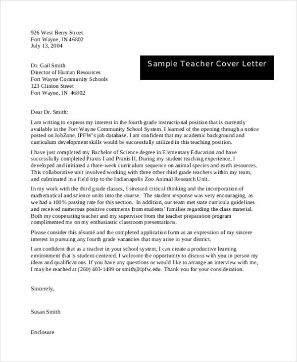 Resume For A Teacher Job