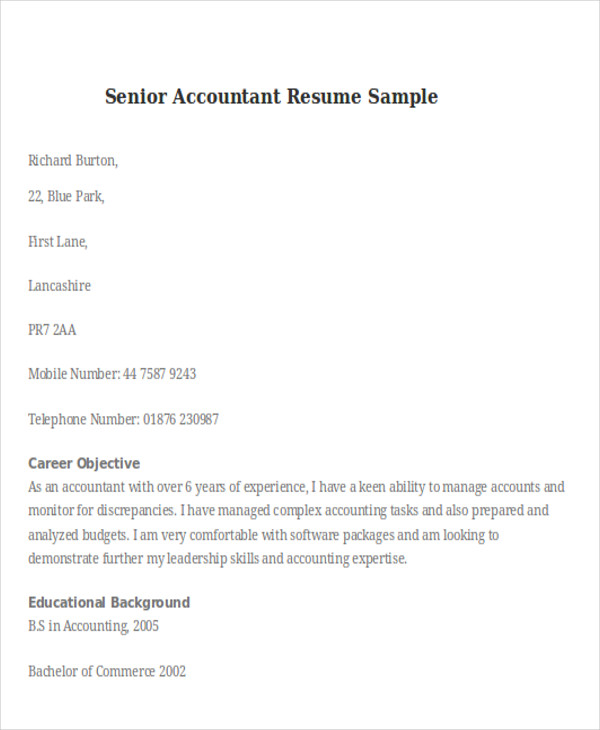 30+ Accountant Resume Templates Download
