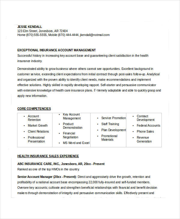 Manager Resume Sample Template 48 Free Word PDF Documents Download 