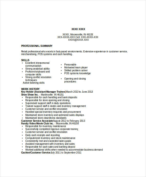 Manager Resume sample Template - 48+ Free Word, PDF Documents Download