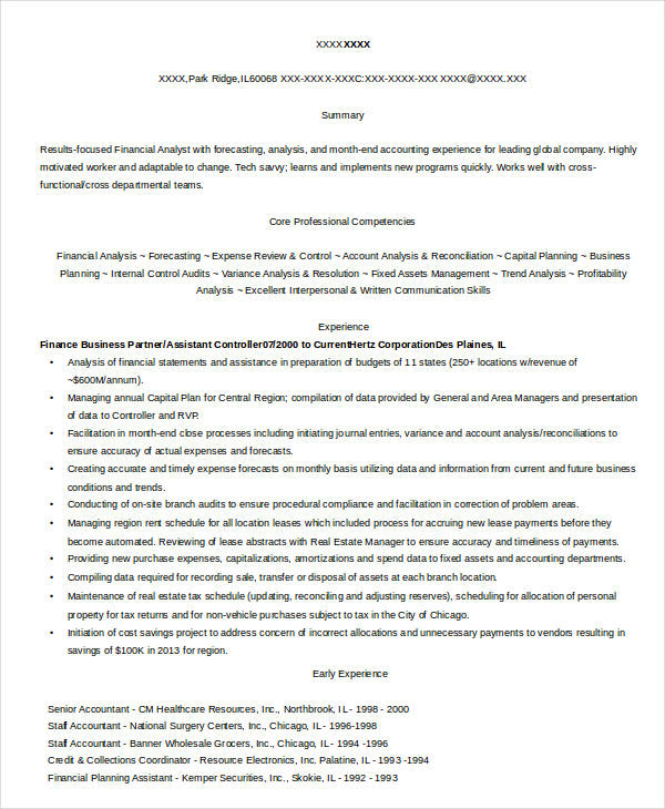 23+ Finance Resume Templates - PDF, DOC