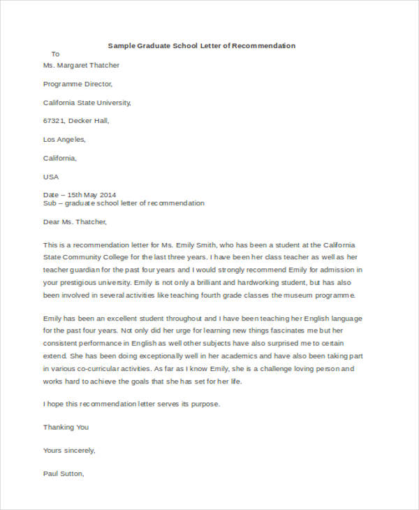 45+ Free Recommendation Letter Templates