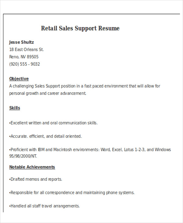 Best Sales Resume
