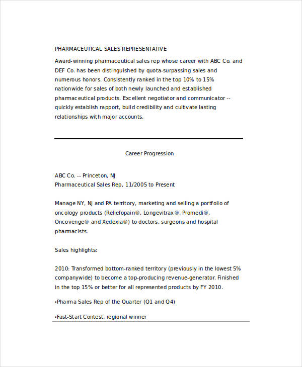 23+ Sales Resume Templates - PDF, DOC