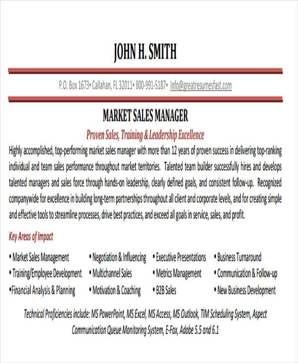 18+ Sales Resume Templates in PDF