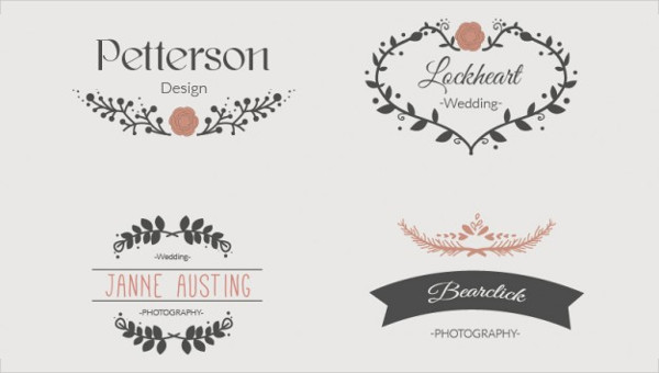 Free Wedding Logo Design Templates