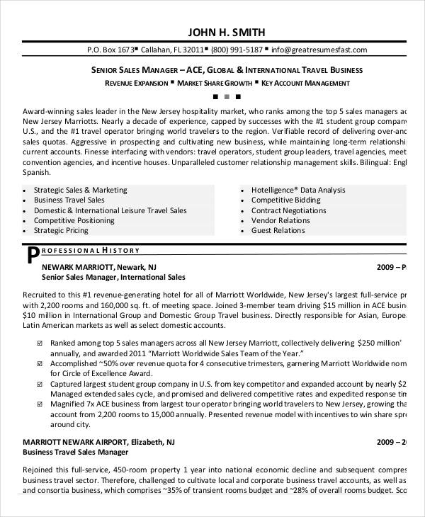 Sales Resume Template - 24+ Free Word, PDF Documents Download