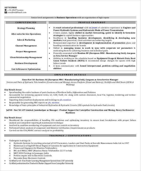 23+ Sales Resume Templates - PDF, DOC