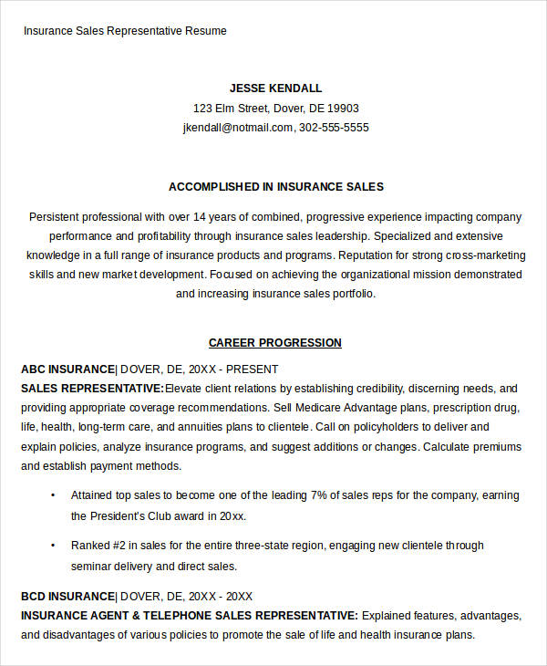 Sales Resume Template - 24+ Free Word, PDF Documents Download