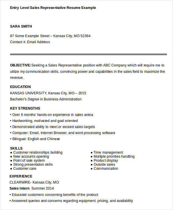 Sales Resume Template - 24+ Free Word, PDF Documents Download