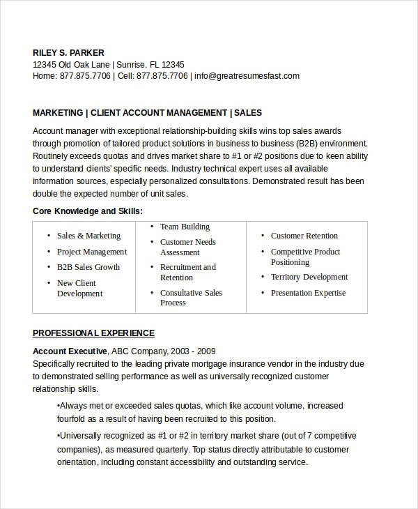 22+ Marketing Resume Templates in Word