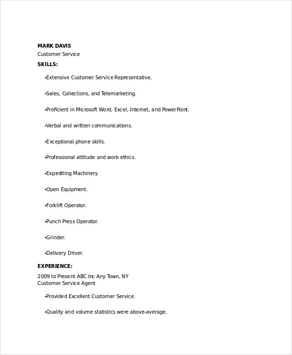 Banking Resume Samples - 51+ Free Word, PDF Documents Download