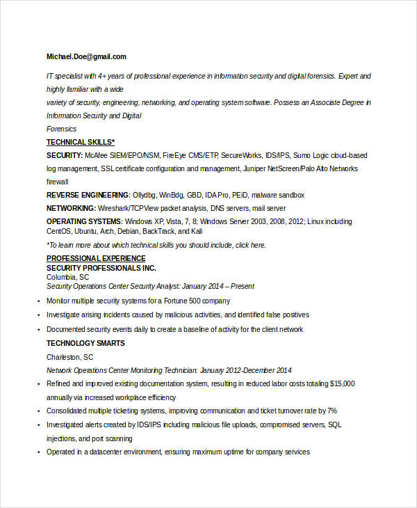 17+ Free Work Resume Templates - PDF, DOC