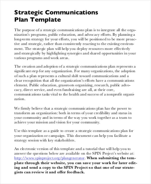 Free Strategic Plan - 49+ Free Word, PDF, PPT Format Download
