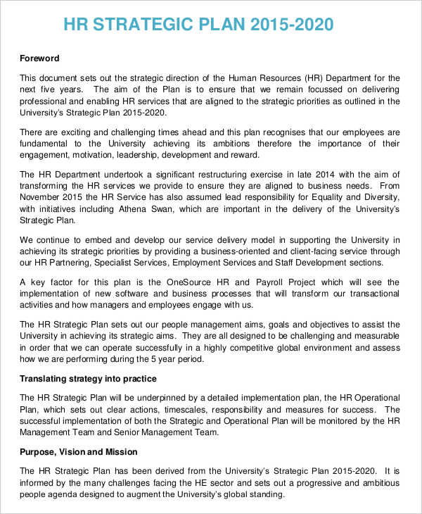 Free Strategic Plan - 49+ Free Word, PDF, PPT Format Download | Free ...