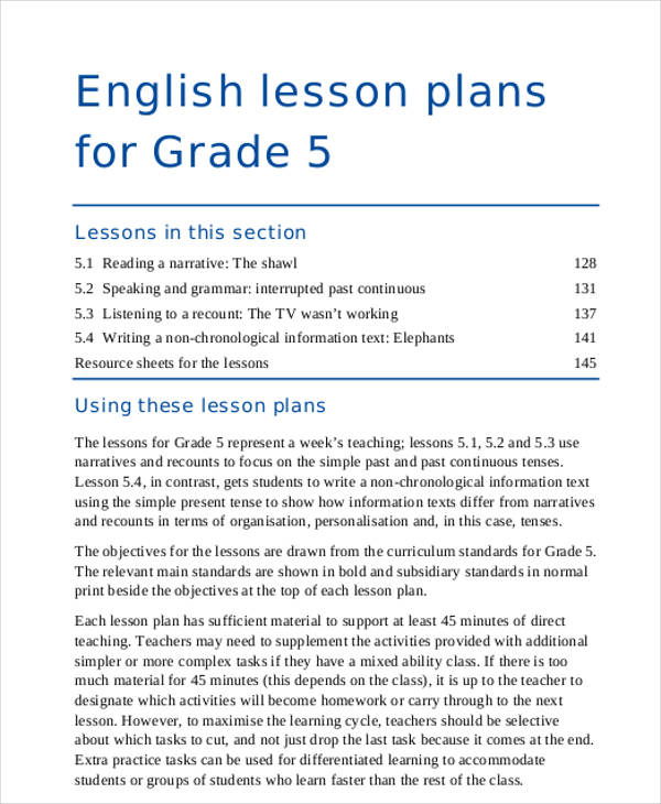 47 Lesson Plan Samples