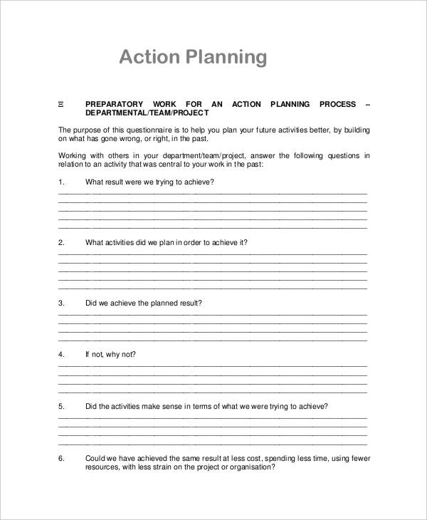 26+ Action Plan - Free Word, PDF Documents Download