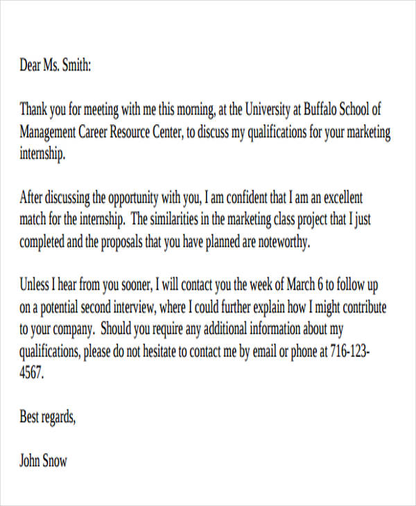 Job Application Follow Up Email After Interview Free Documents