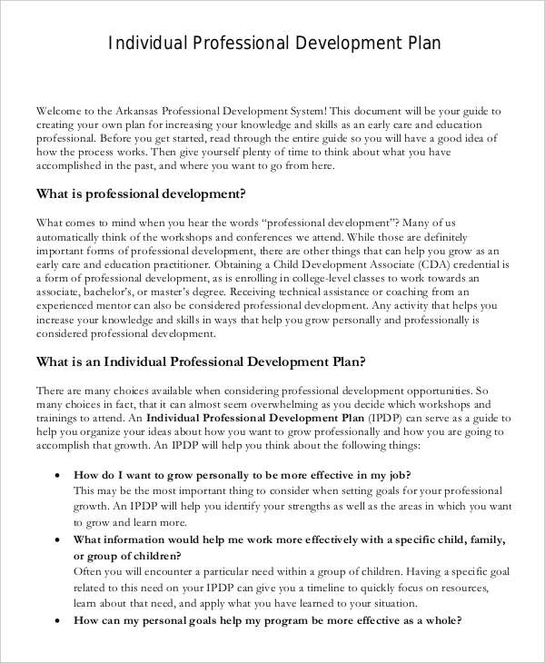 39+ Development Plan Samples - PDF, Word