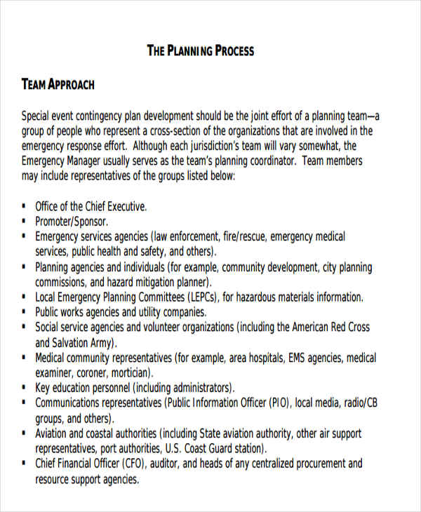 Sample Contingency Plan Template Classles Democracy