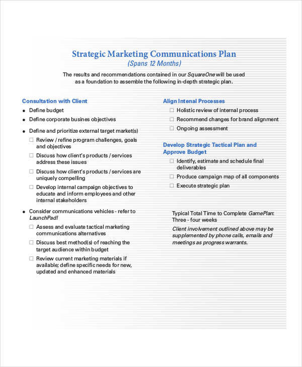 39+ Strategic Plan Templates in PDF
