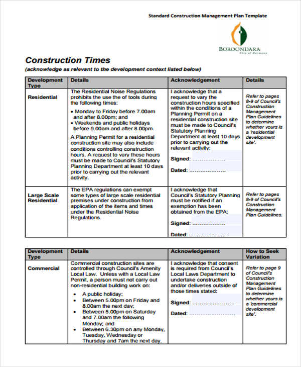 Construction Site Management Plan Template at Martha Cannon blog