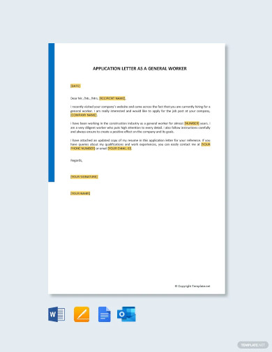 63+ Formal Application Letter Template