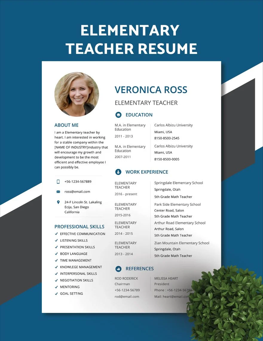 23+ Professional Teacher Resume Templates - PDF, DOC