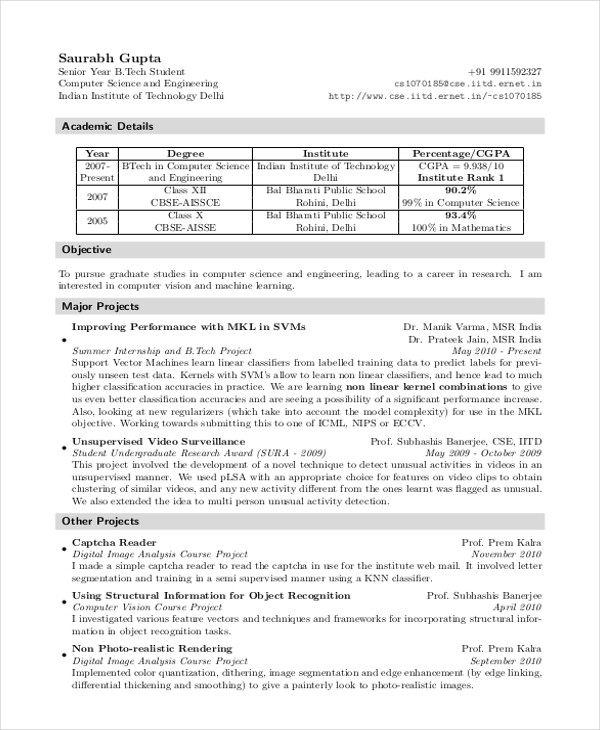 21+ Simple Fresher Resume Templates - PDF, DOC