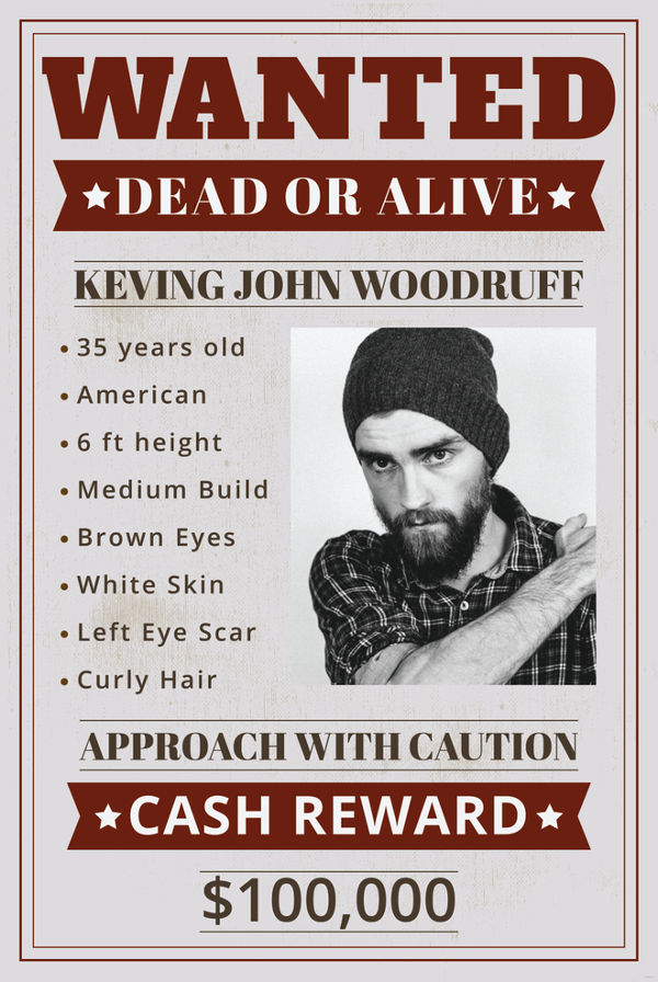 Missing Person Template Online PDF Template