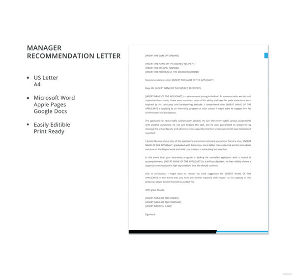 37+ Simple Recommendation Letter Template - Free Word, PDF Documents ...