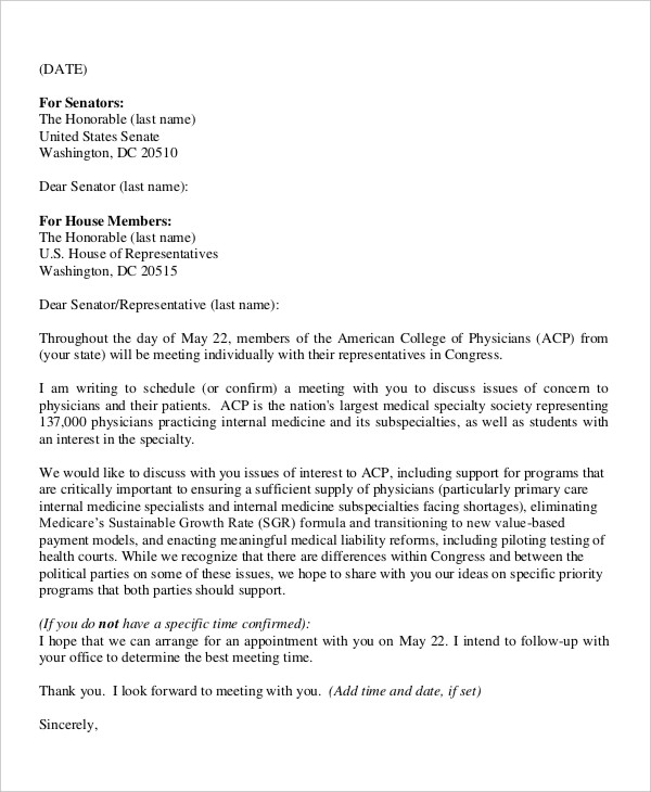 Free 14+ Meeting Appointment Letter Templates - Samples, Examples ...