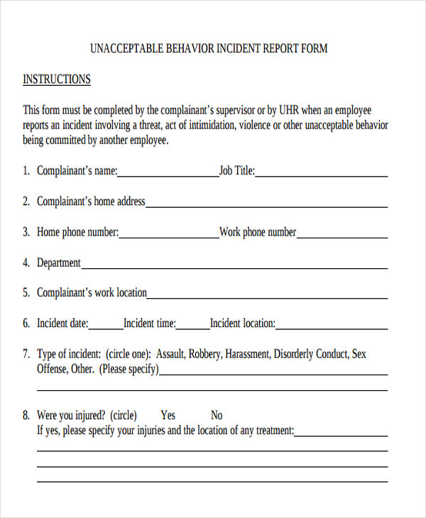 42+ Incident Report Templates - PDF, Word, Google Docs