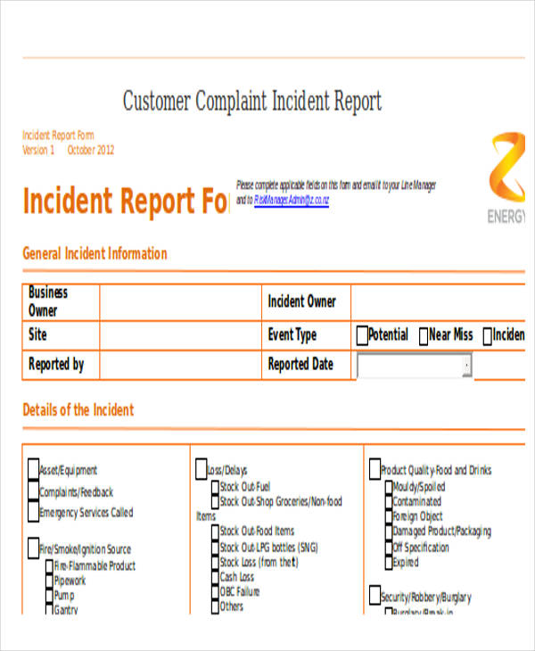 42+ Incident Report Templates - PDF, Word, Google Docs
