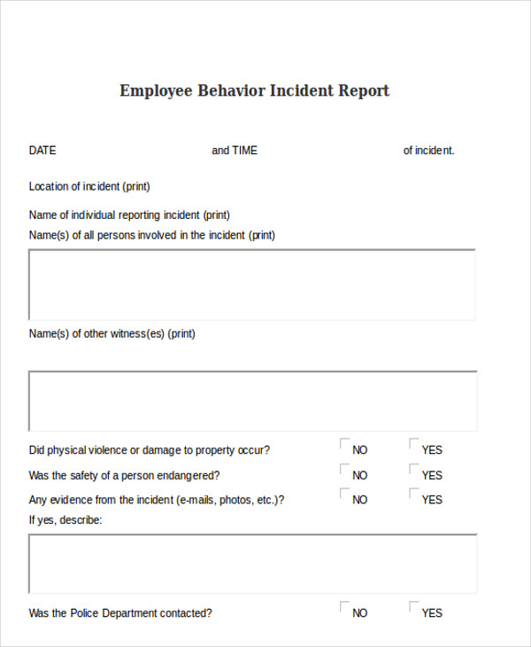 39+ Incident Report Templates in Word | Free & Premium Templates