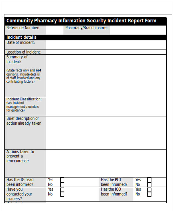 Information Security Report Template Best Template Ideas