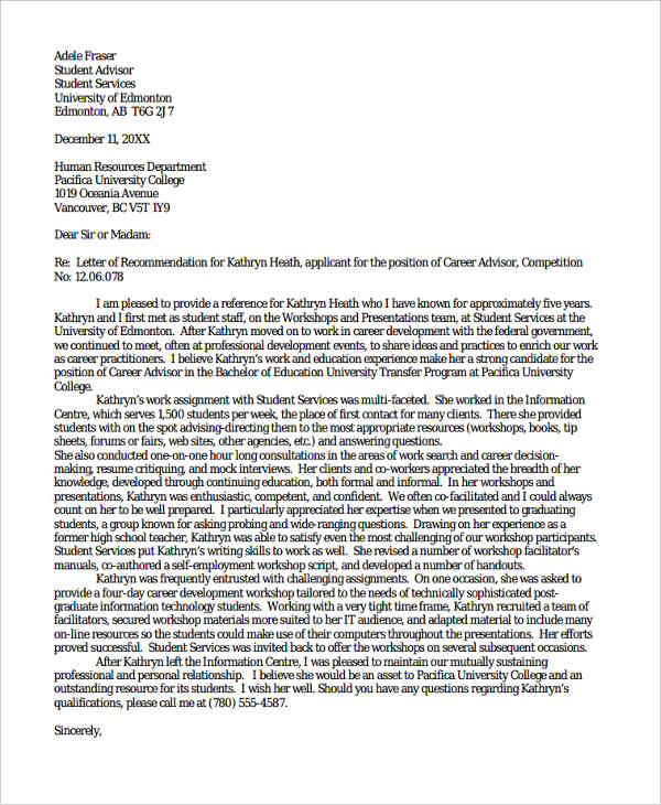 14+ High School Recommendation Letter Template - 14+ Free Word, PDF ...