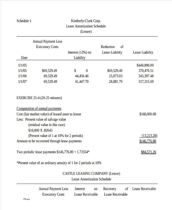 29 Amortization Schedule Templates