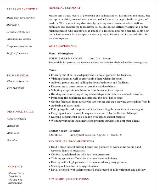 Assistant Sales Manager Resume Sample HQ Template Documents