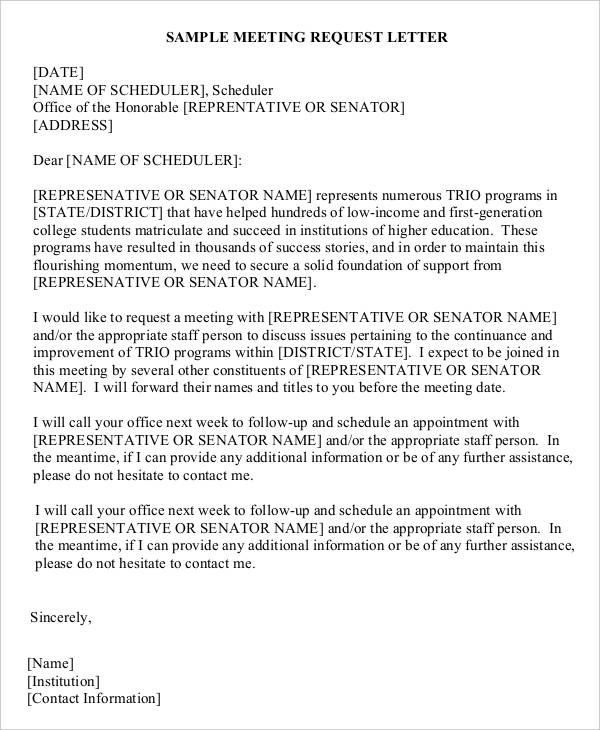 19+ Sample Appointment Request Letters - PDF, DOC