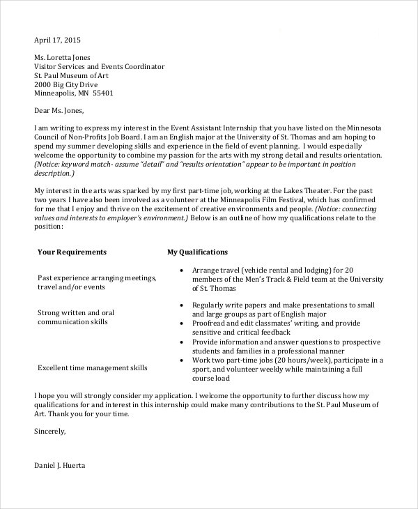 Student Job Application Letters - 10+ Free Word, PDF Format Download