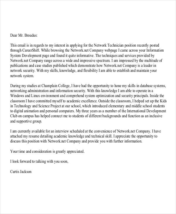Student Job Application Letters 10 Free Word PDF Format Download