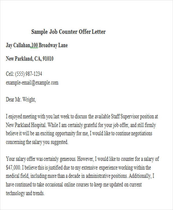 42+ Sample Offer Letter Templates